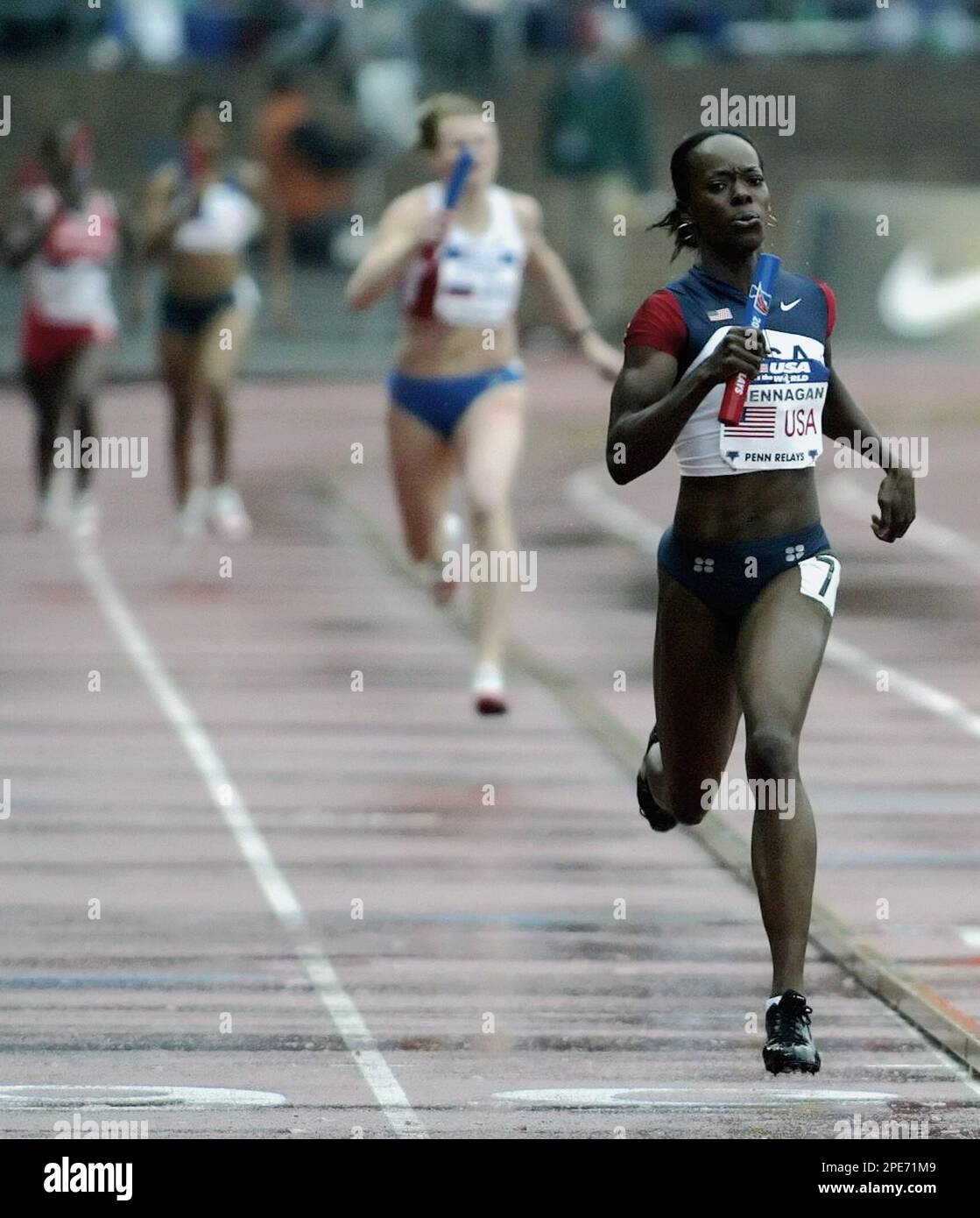Team USA's Monique Richards crosses the finish line to win the women's ...