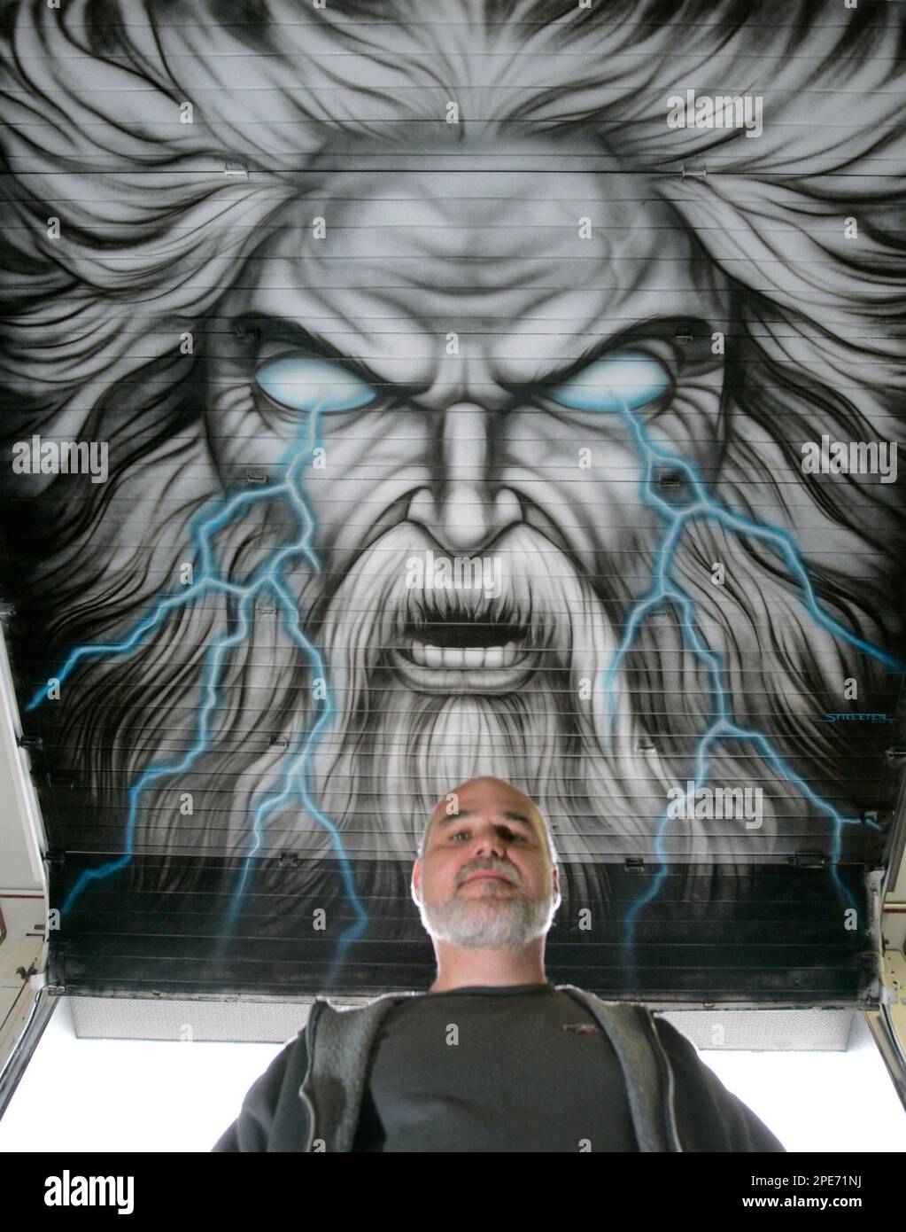 Artist Billy Streeter of New Haven, Conn., is seen at Dave Perewitz's ...