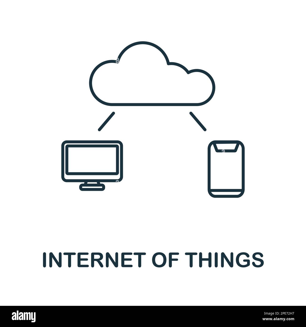 Internet Of Things line icon. Monochrome simple Internet Of Things ...
