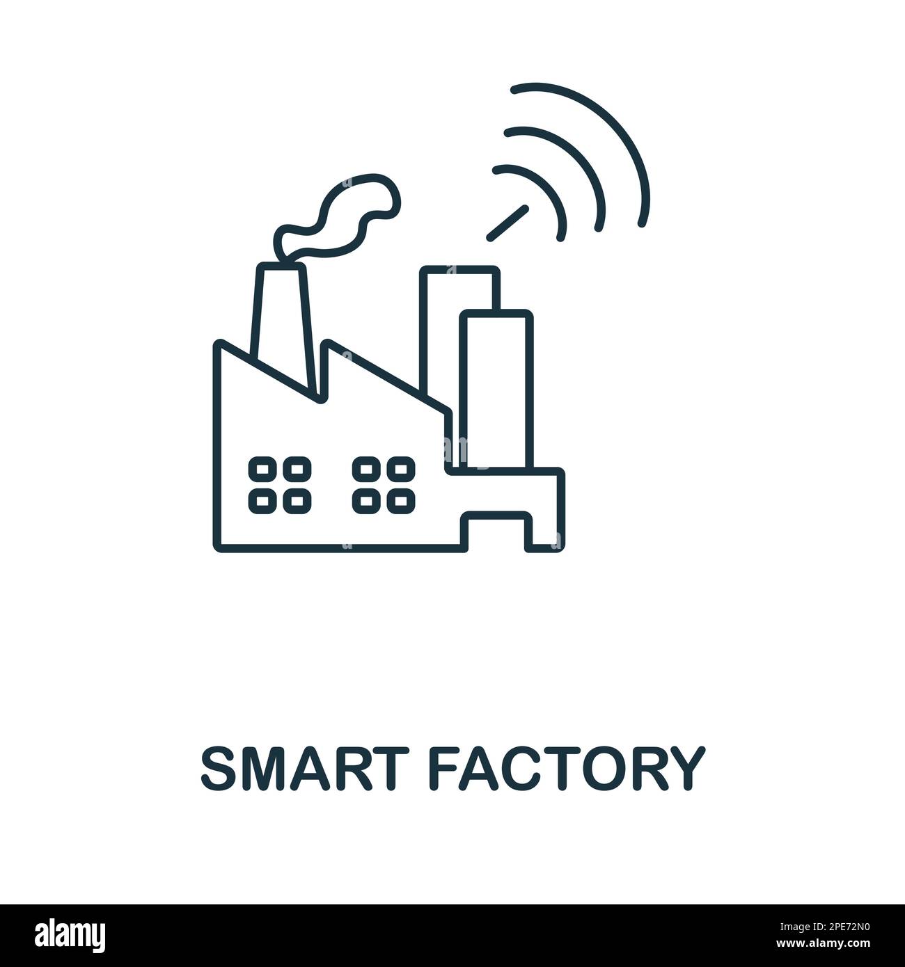 Smart Factory line icon. Monochrome simple Smart Factory outline icon ...