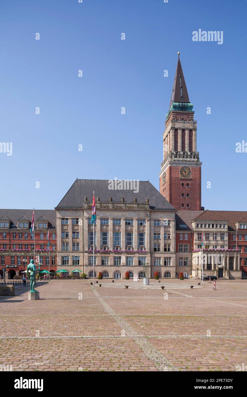 City Hall with City Hall Tower, Kiel, State Capital, Schleswig-Holstein ...