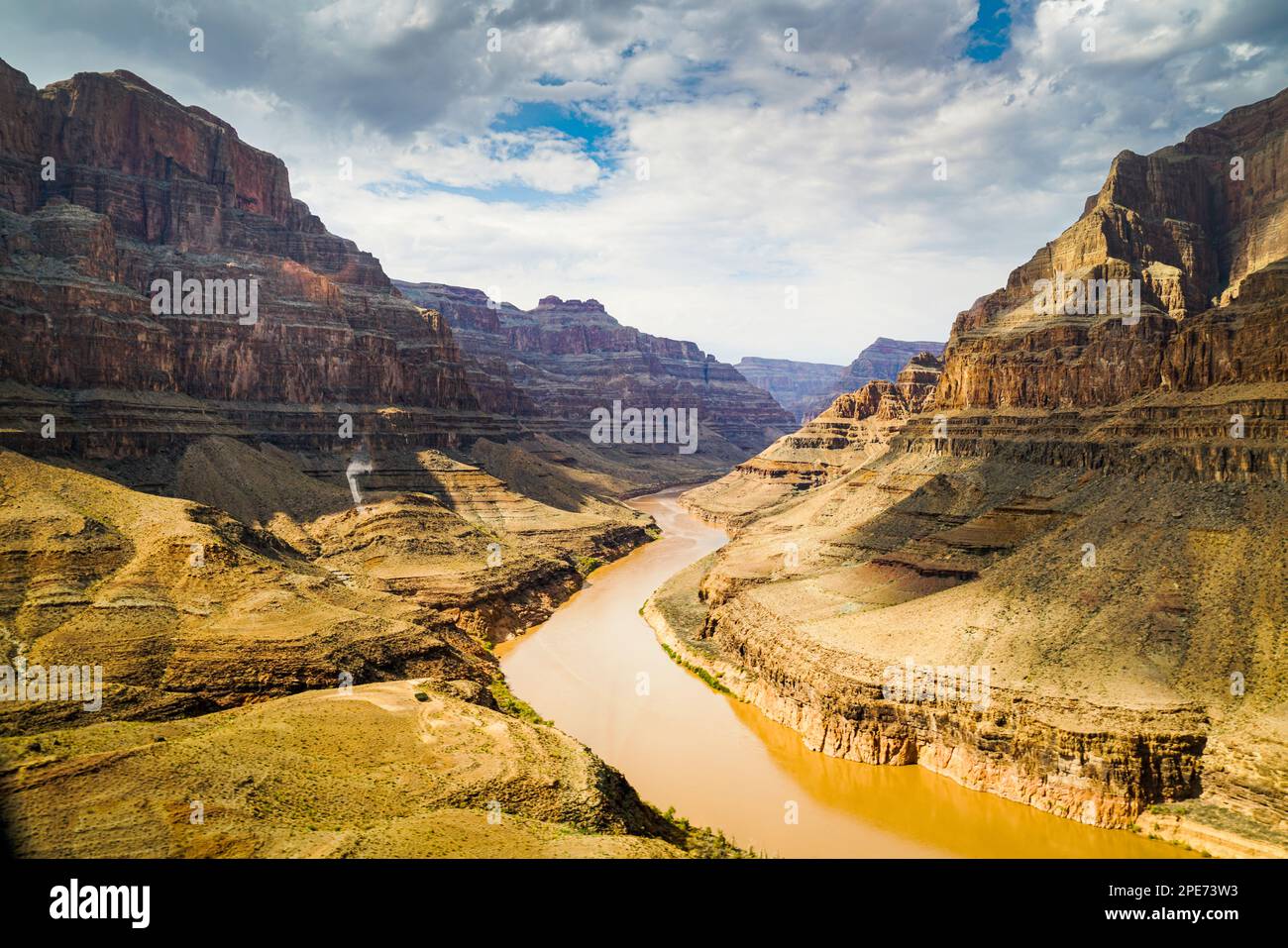 Grand Canyon With The Colorado River View From Top Of A Viewing Point