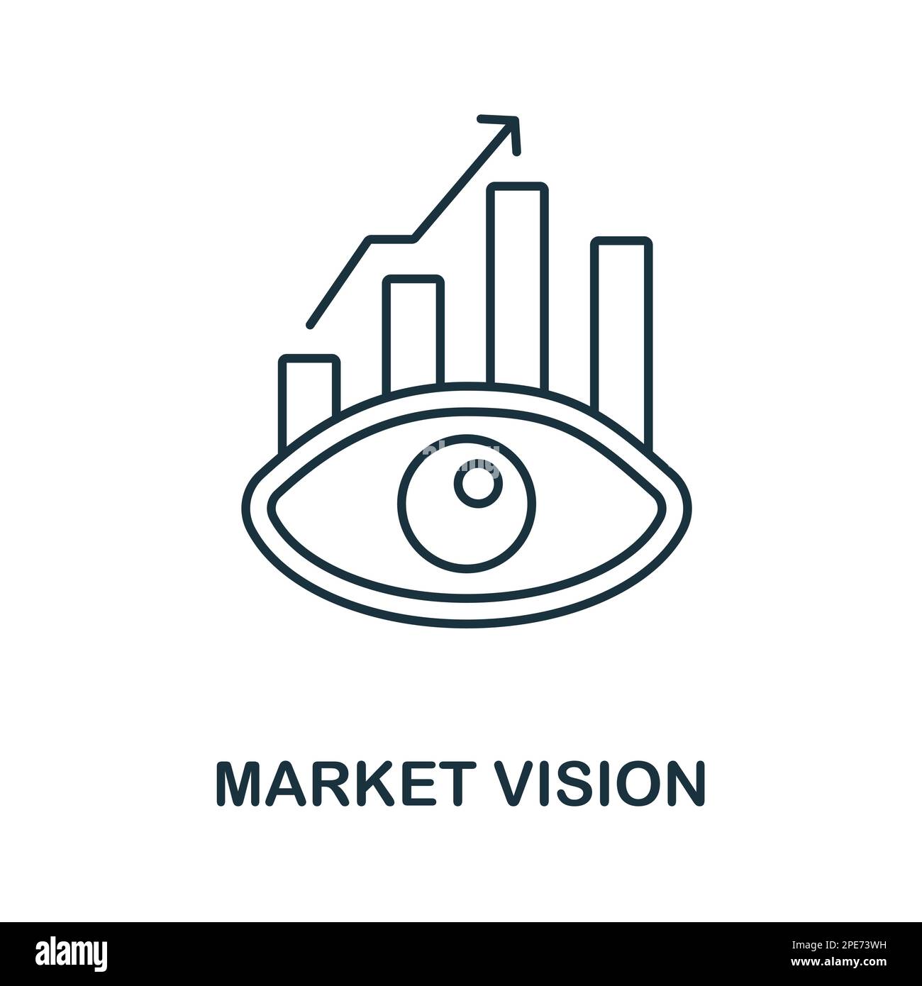 Market Vision line icon. Colored element sign from finance management ...