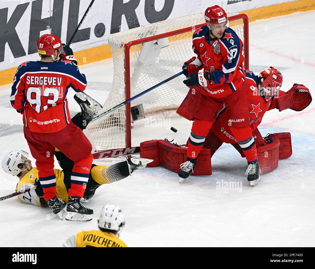 Moscow, Russia. 14th Mar, 2023. Continental Hockey League (KHL ...