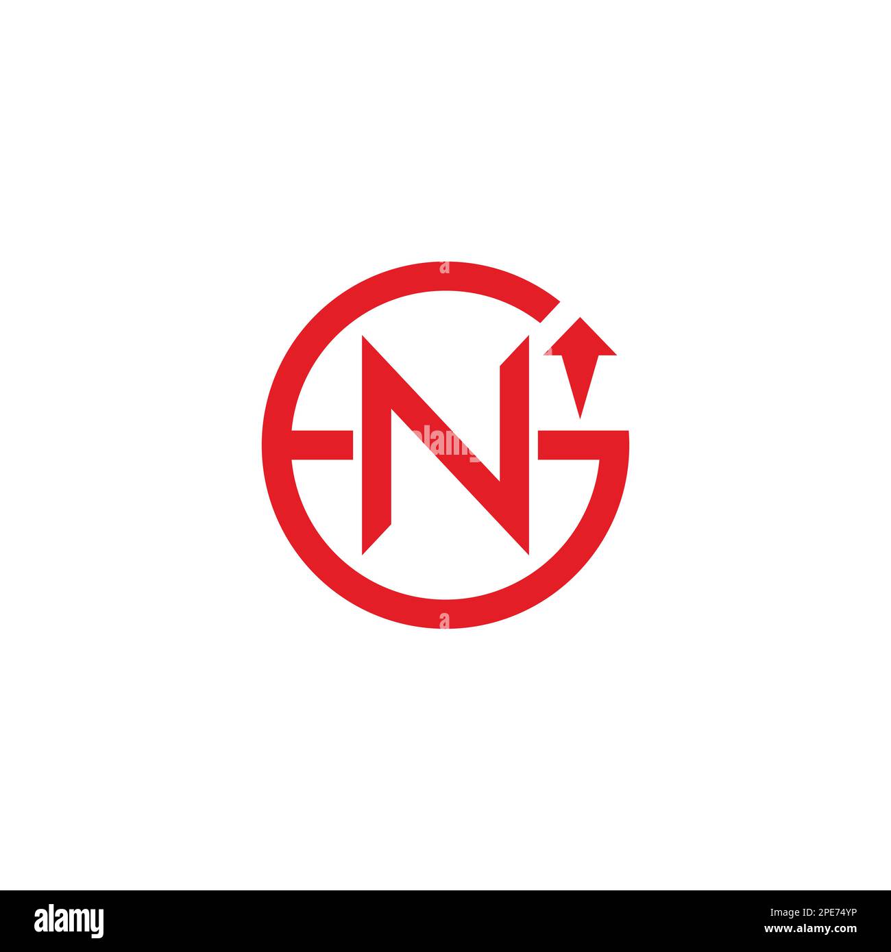 letter gn arrow up simple geometric logo vector Stock Vector Image ...