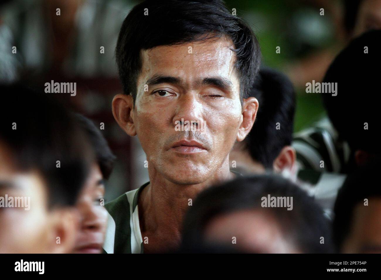 A Vietnamese prisoner stares ahead Friday, April 29, 2005, at Bihn ...