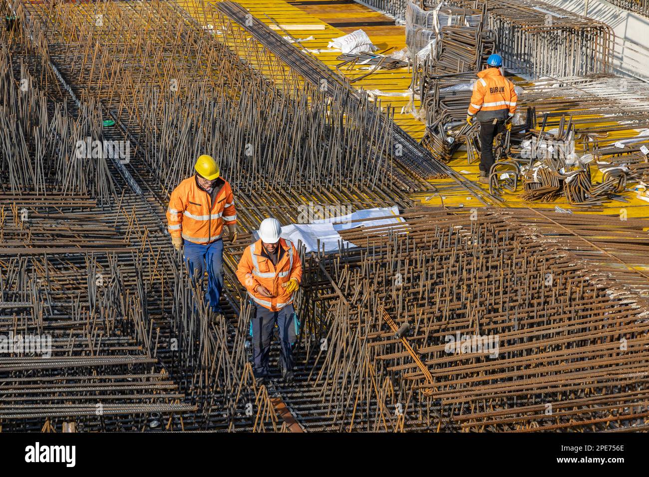 Iron layers prepare the foundation for the future main station, highly ...