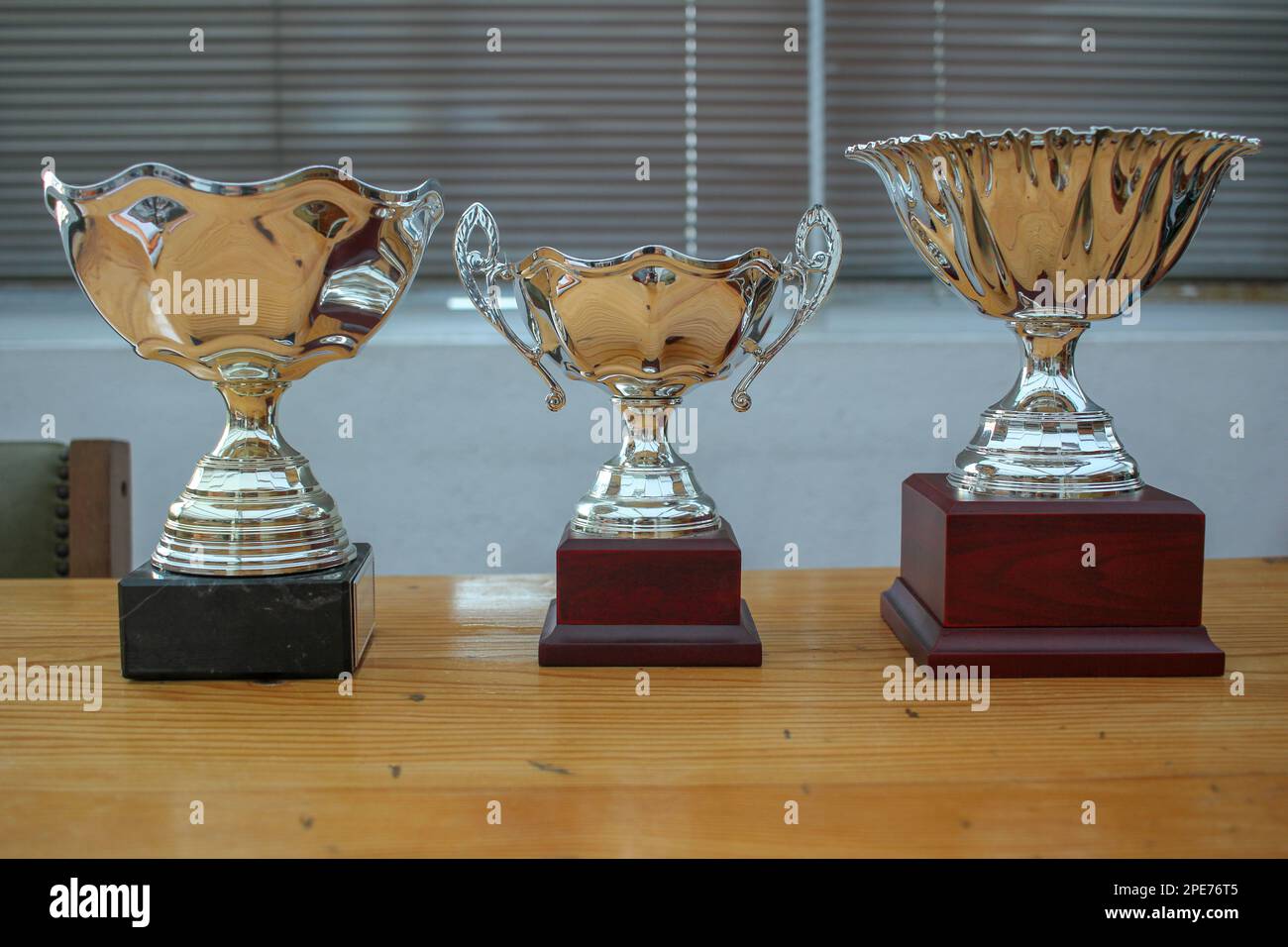 the trophies for the best players are on the table Stock Photo - Alamy
