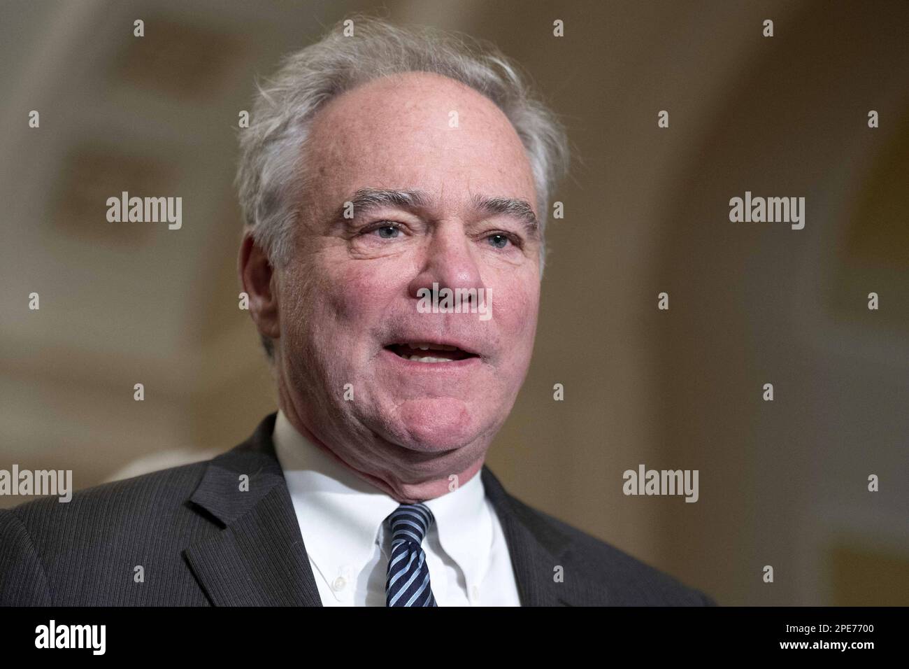 Washington, United States. 14th Mar, 2020. Sen. Tim Kaine, D-VA, speaks ...