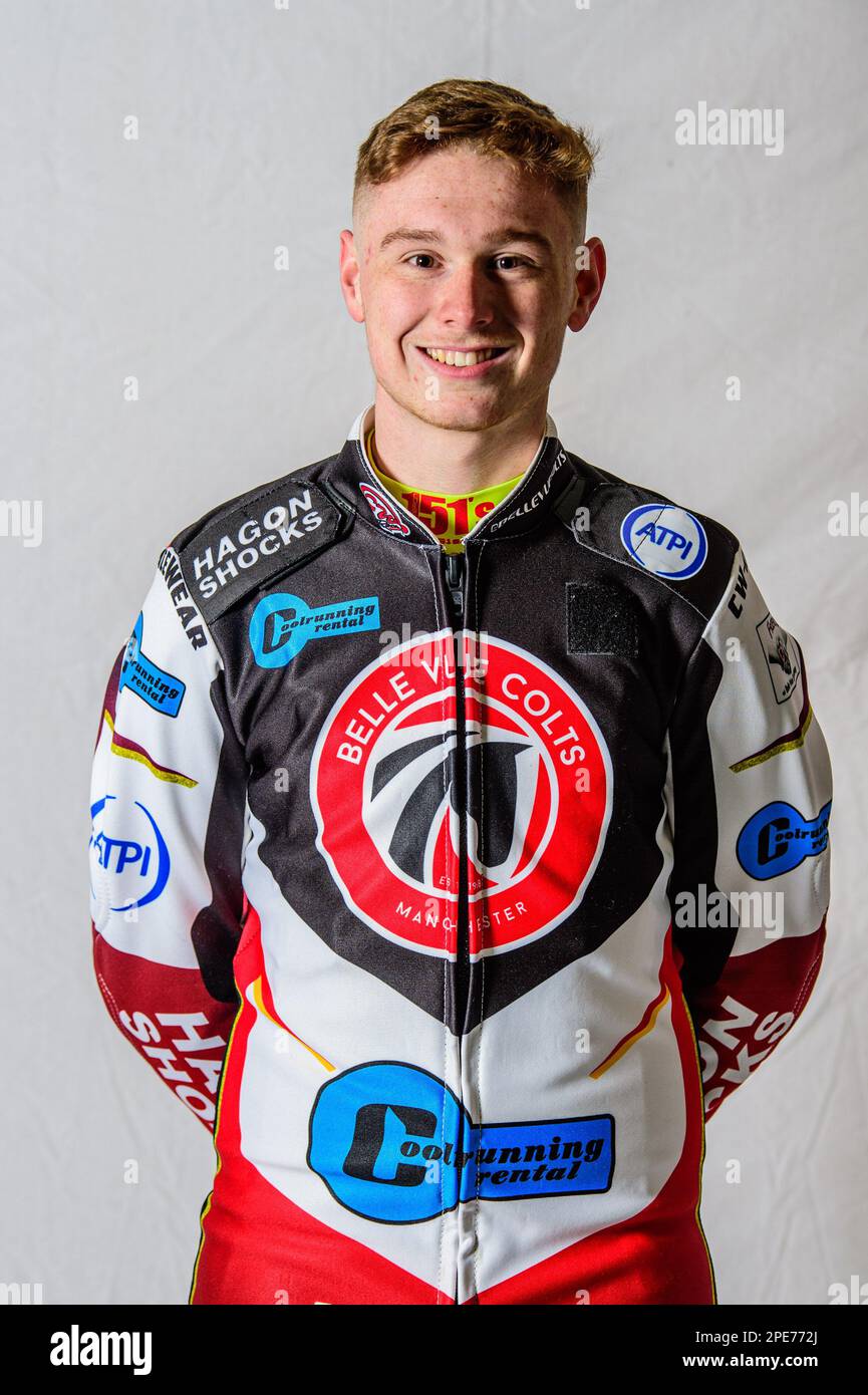 Sam Hagon of Belle Vue Colts during the Belle Vue Aces Media Day at the ...