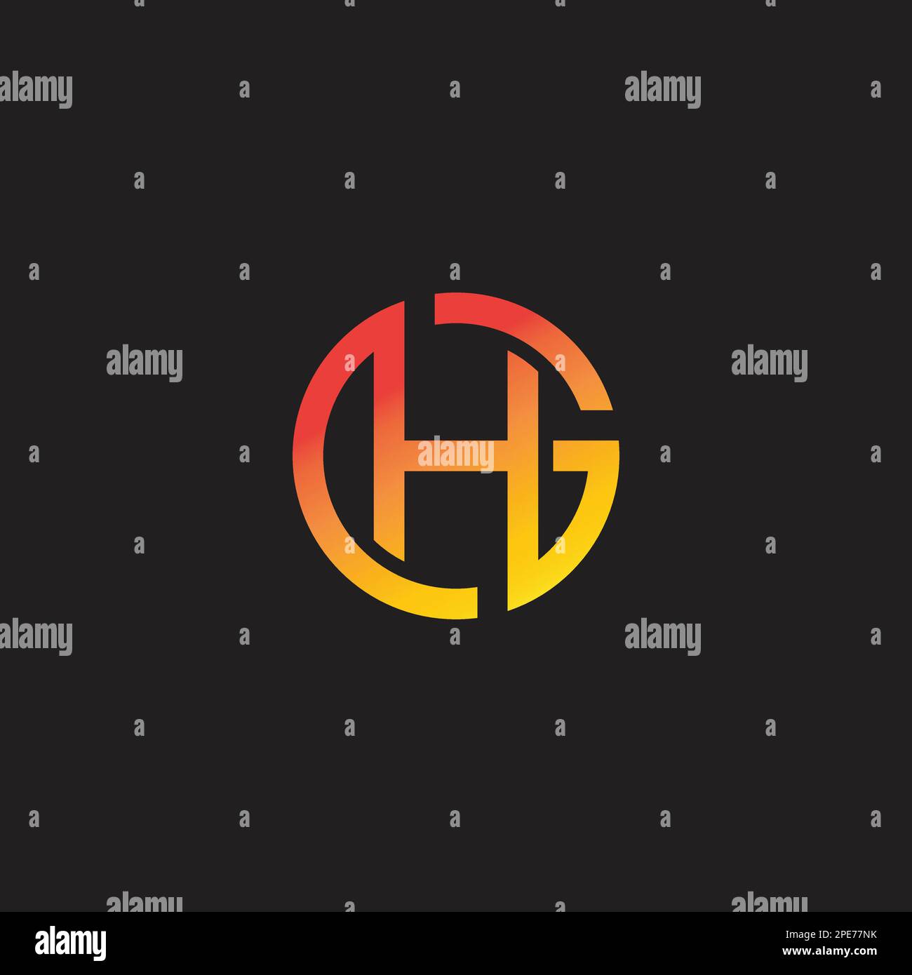 letter hg shine gradient logo vector Stock Vector Image & Art - Alamy