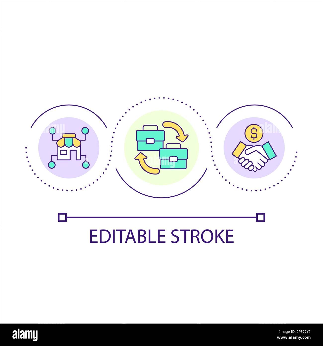 B2B service loop concept icon Stock Vector Image & Art - Alamy