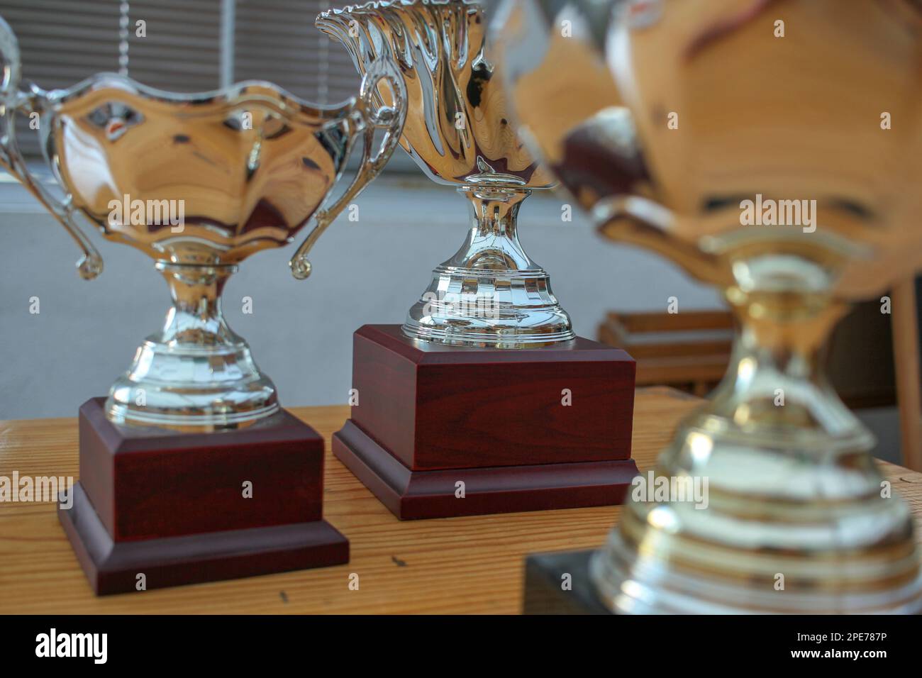 trophies for the best performers in the activity Stock Photo - Alamy