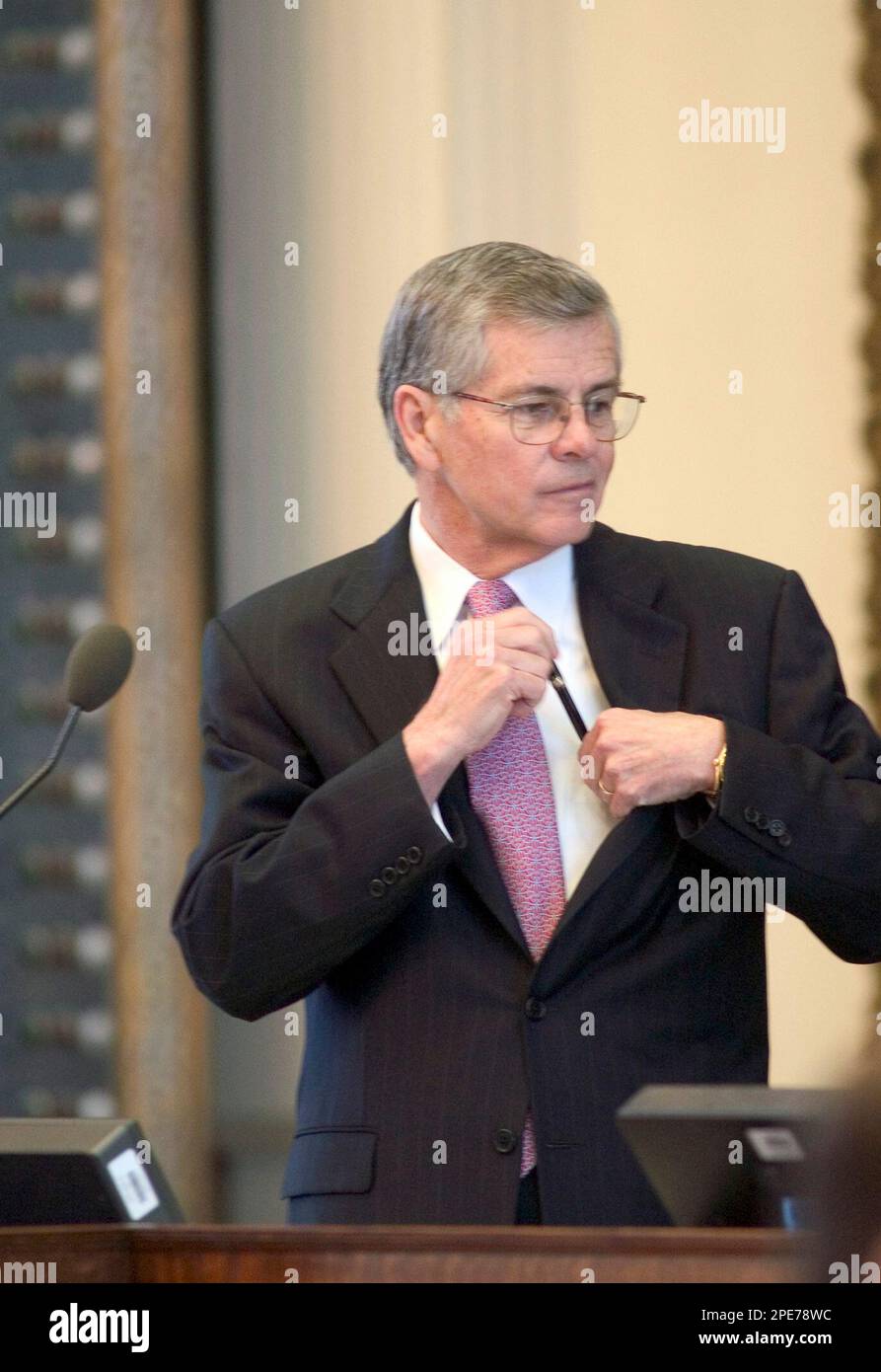 House Speaker Tom Craddick, R-Midland, is shown on the dais in the ...