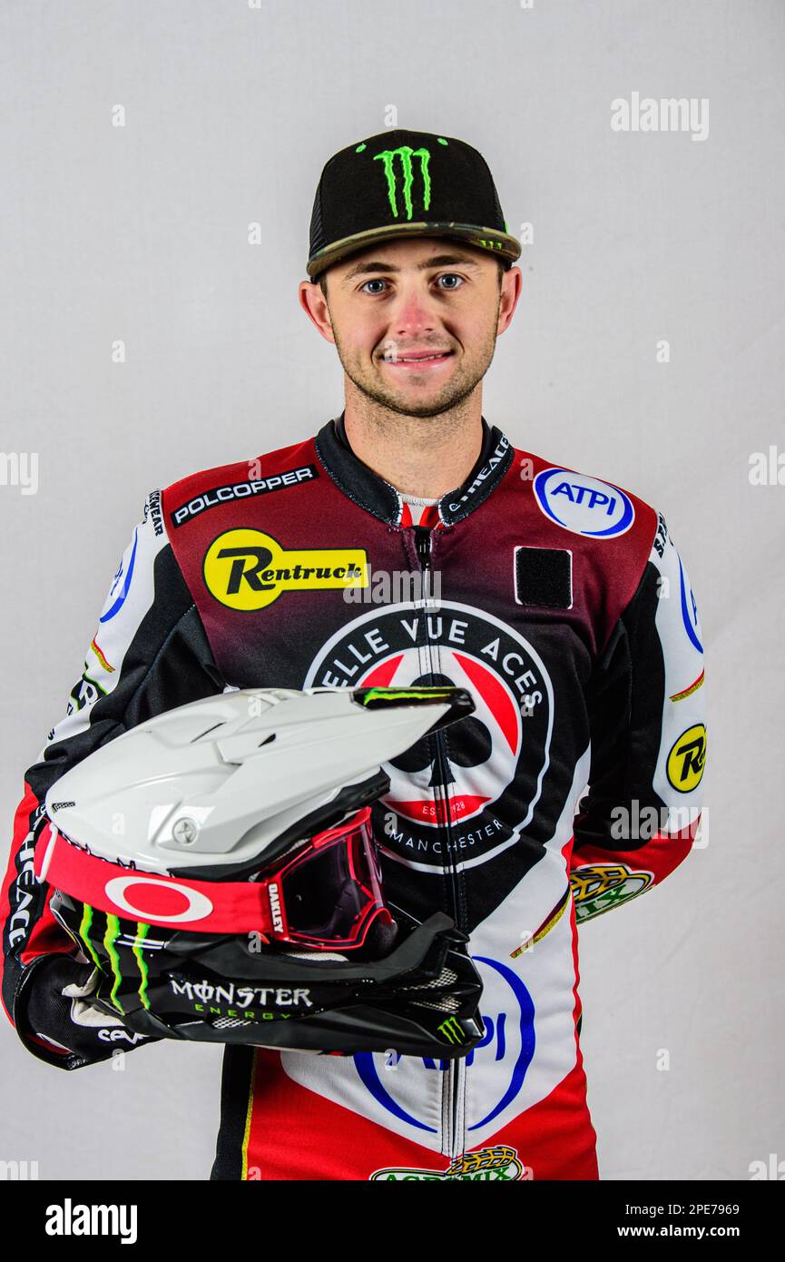 Jaimon Lidsey of Belle Vue Aces during the Belle Vue Aces Media Day at ...