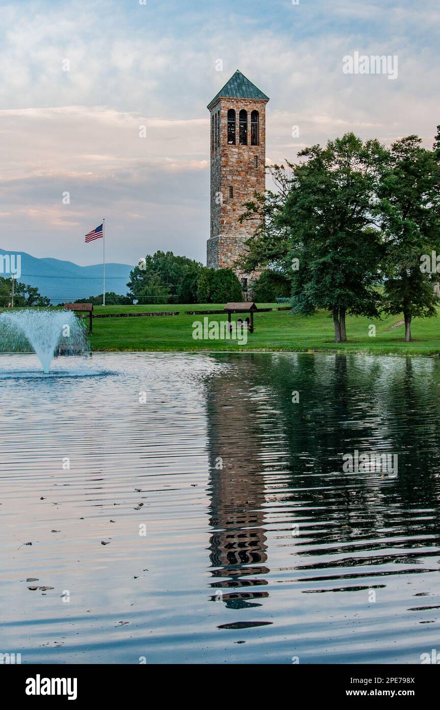 The Singing Tower at Sunset, Luray Virginia USA, Luray, Virginia Stock ...