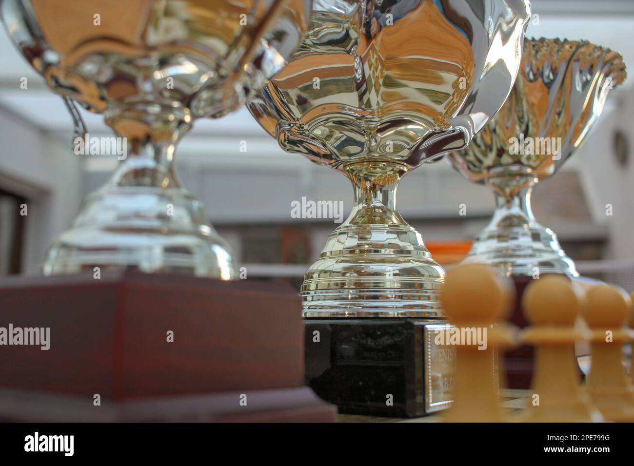 the winners will take their trophies Stock Photo - Alamy
