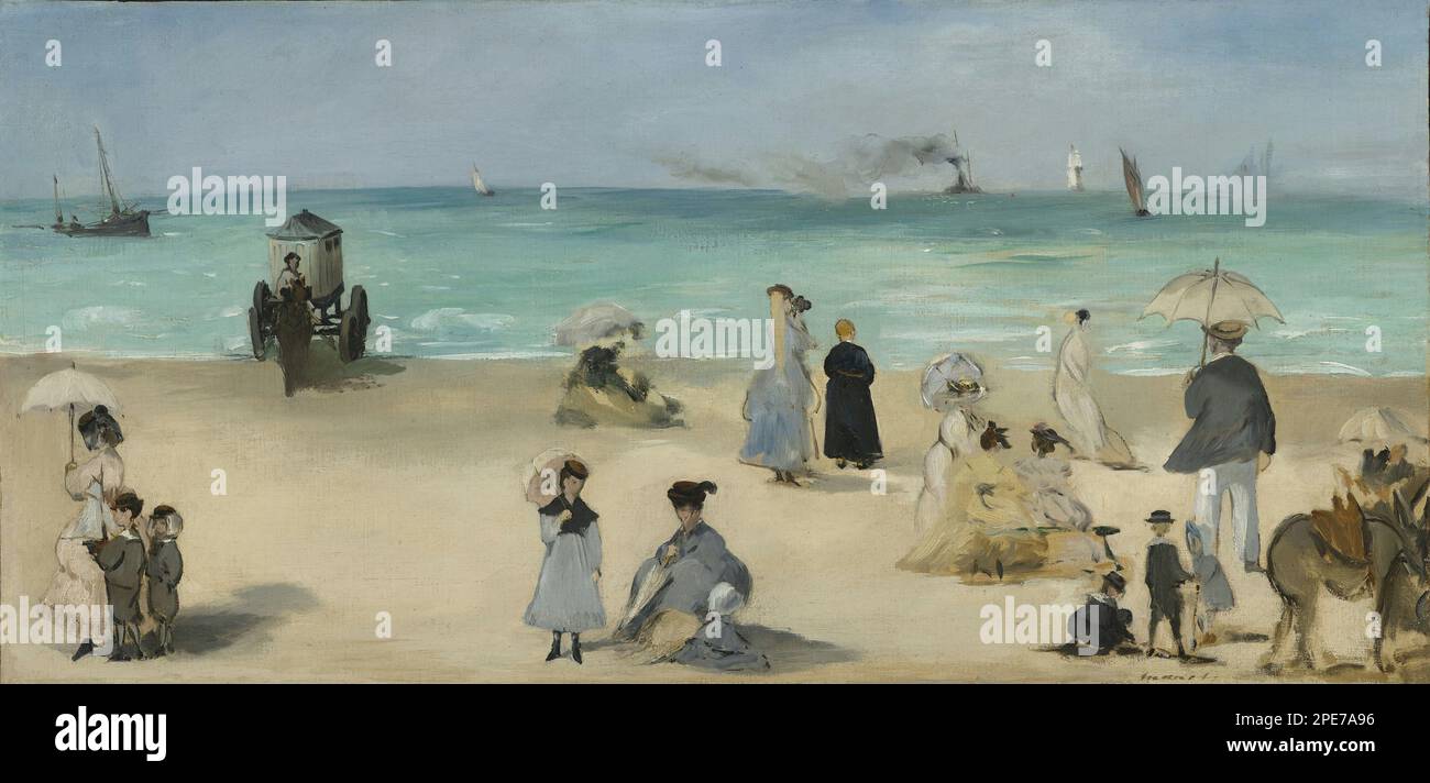 On the Beach, Boulogne-sur-Mer by Edouard Manet Stock Photo - Alamy