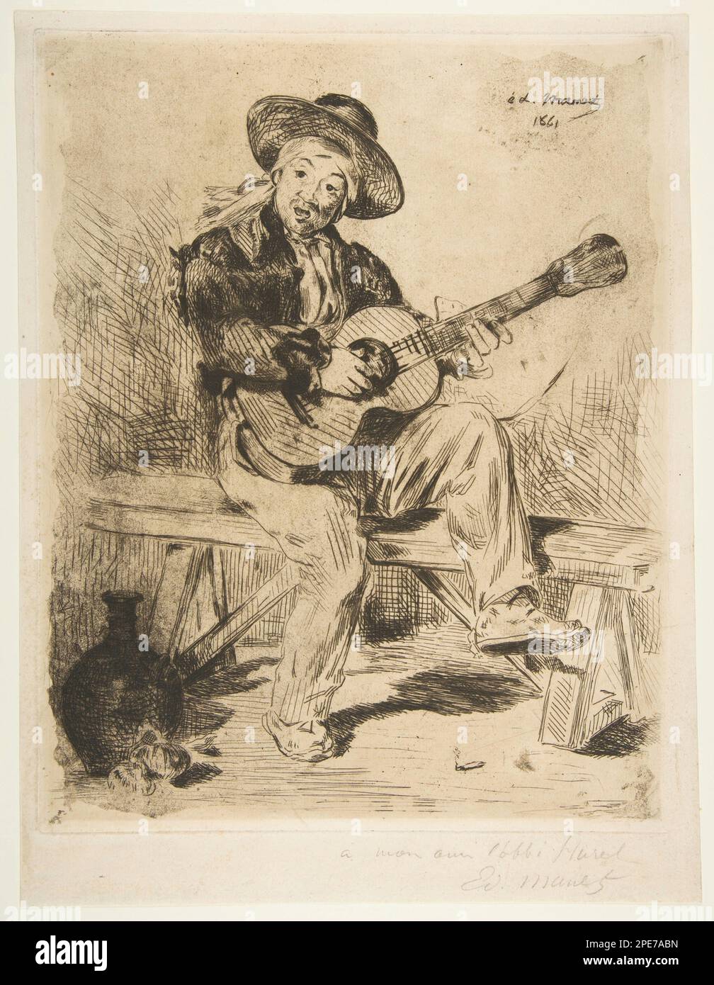 The Spanish Singer (Le Guitarrero) 1861–62 by Edouard Manet Stock Photo ...