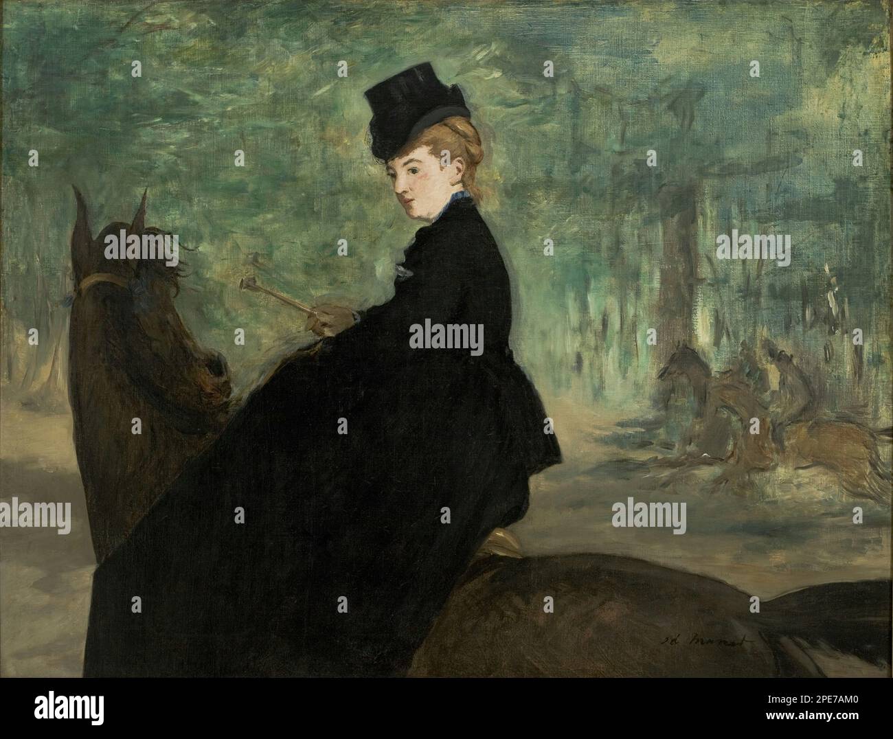 The Amazon - Portrait of Marie Lefébure by Edouard Manet Stock Photo ...