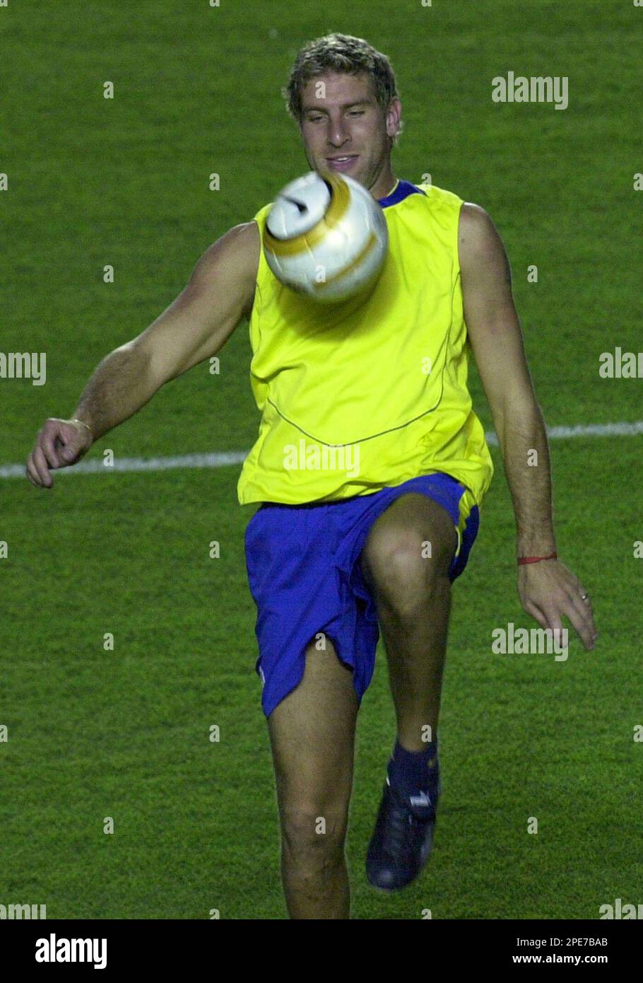 Martin Palermo player of Boca Juniors soccer team of Argentina ...