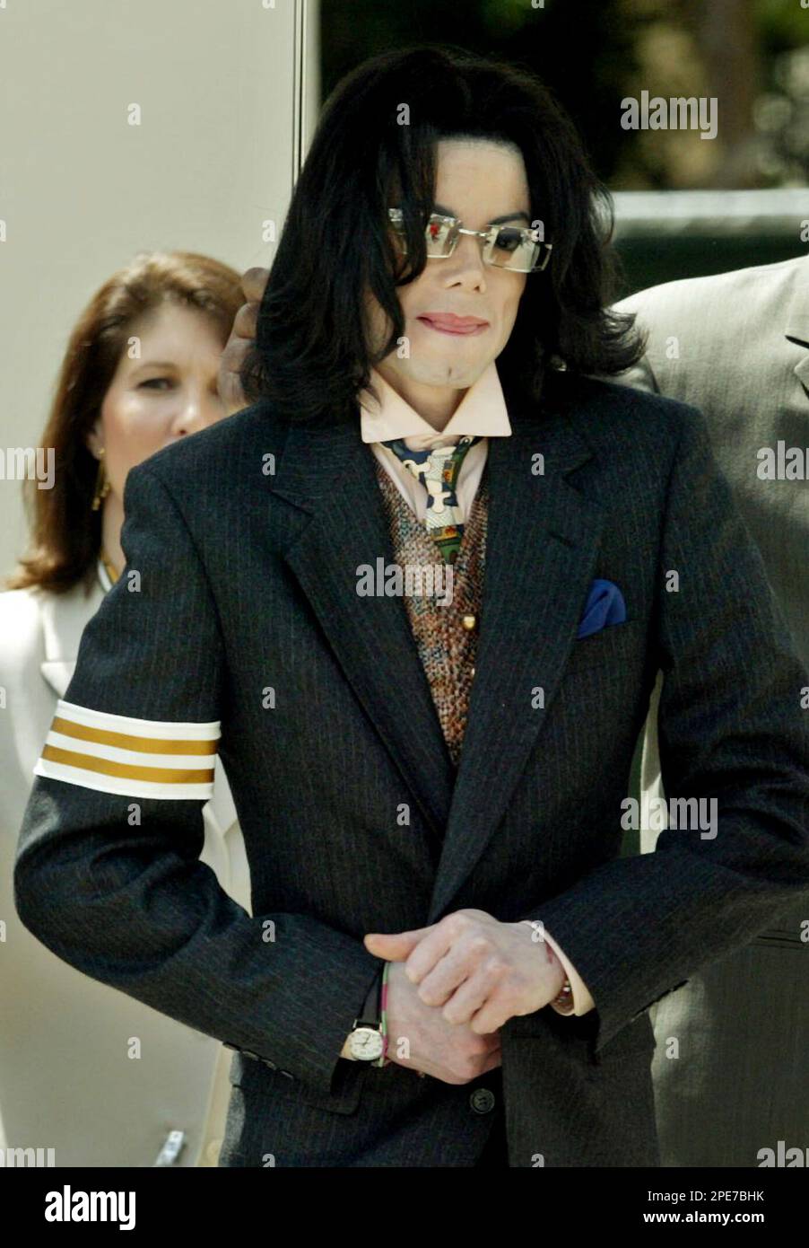 Pop star Michael Jackson departs the Santa Barbara County Courthouse ...