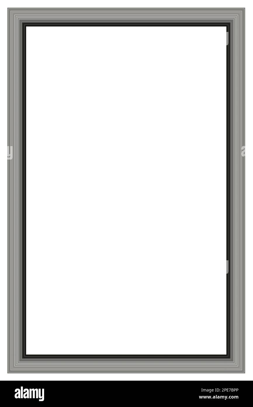 Vertical frame for photo and design with aspect ratio 2 to 3 on a white ...