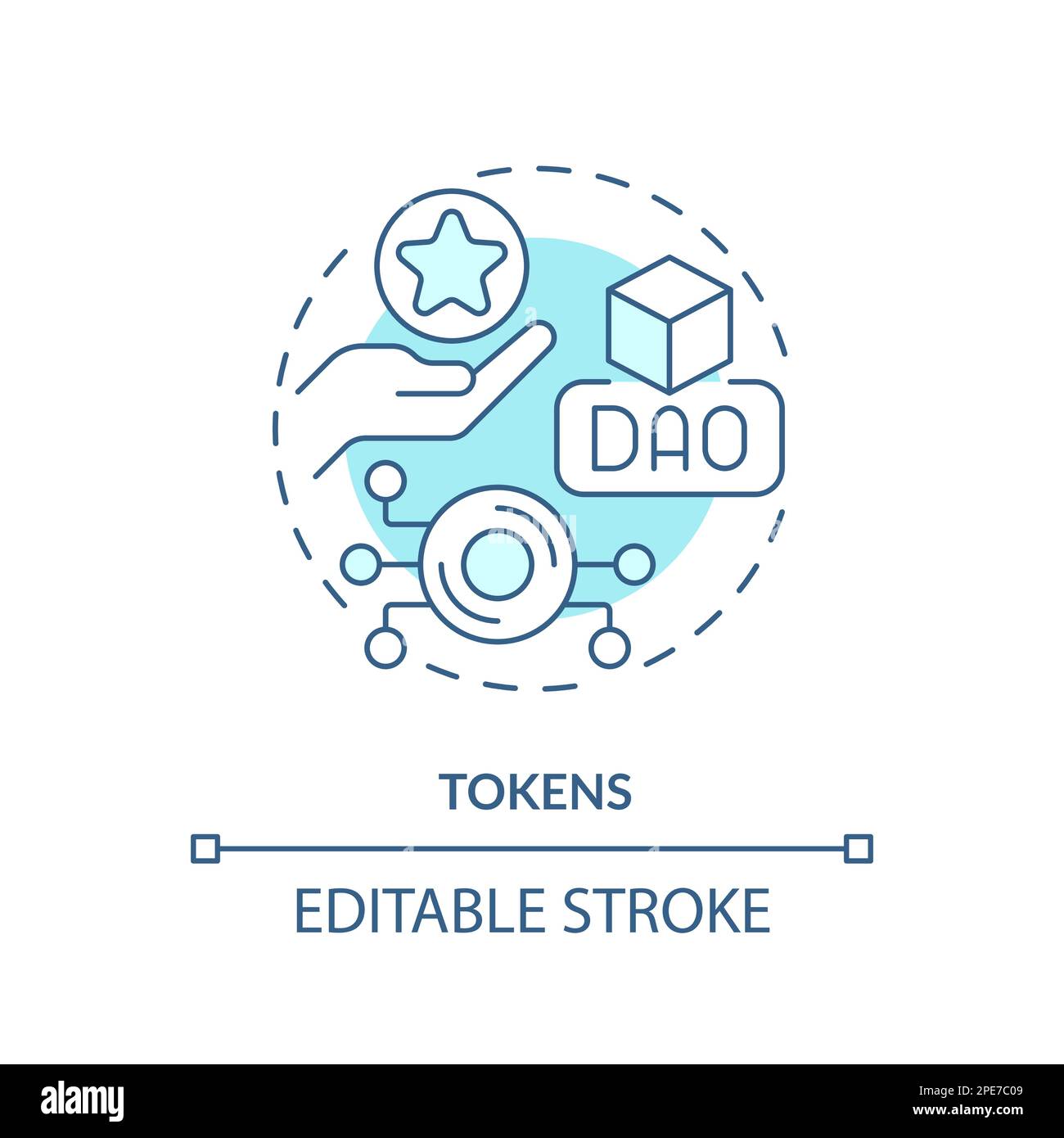 Tokens turquoise concept icon Stock Vector Image & Art - Alamy