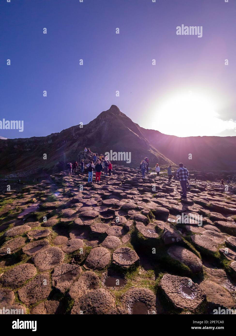 GIANT'S CAUSEWAY, NORTHERN IRELAND, UK - NOVEMBER 05 2022 : People ...