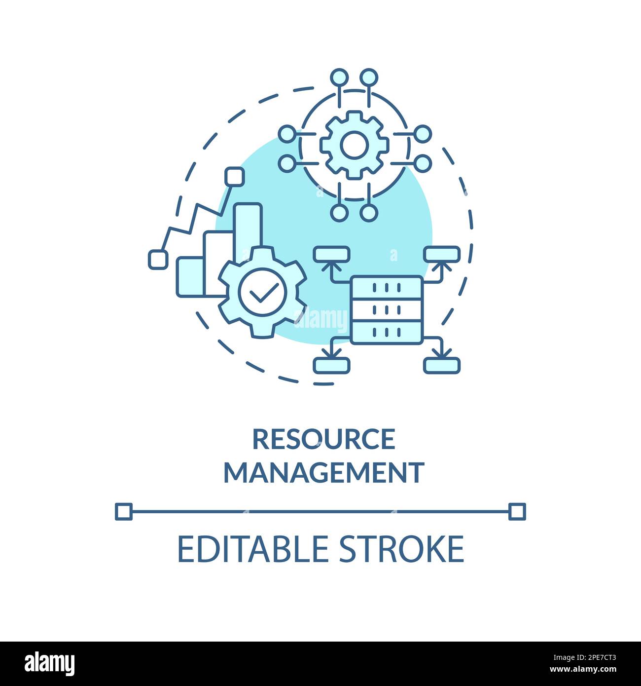 Resource management turquoise concept icon Stock Vector Image & Art - Alamy