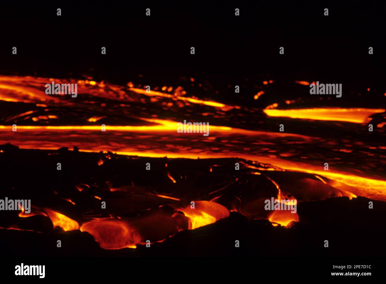 Active lava flow, Volcanoes N. P. Big Island, Hawaii Stock Photo - Alamy