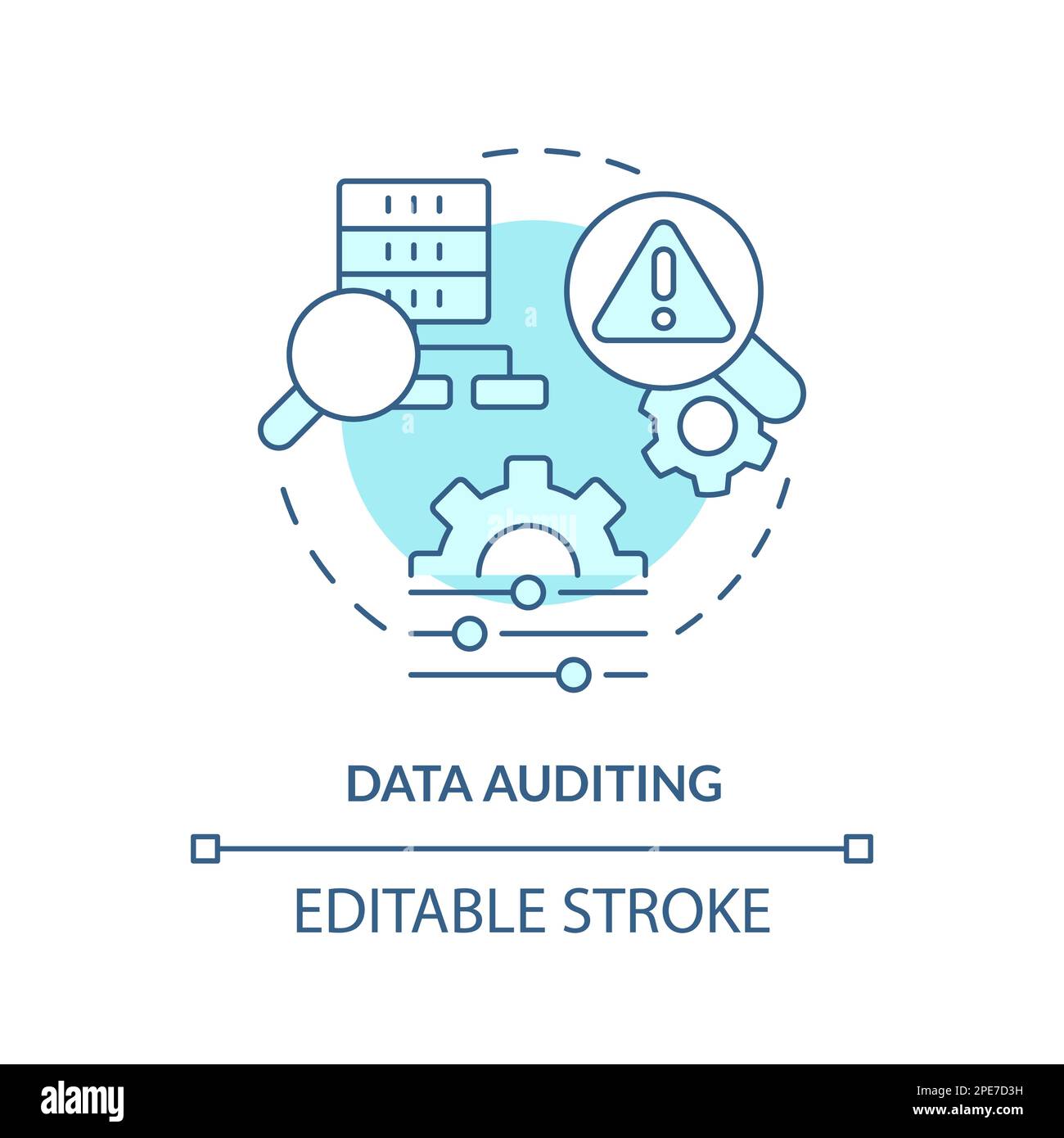 Data auditing turquoise concept icon Stock Vector Image & Art - Alamy