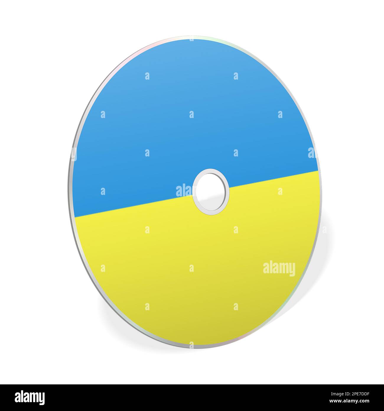 CD or DVD blank template Ukrainian flag for presentation layouts and ...