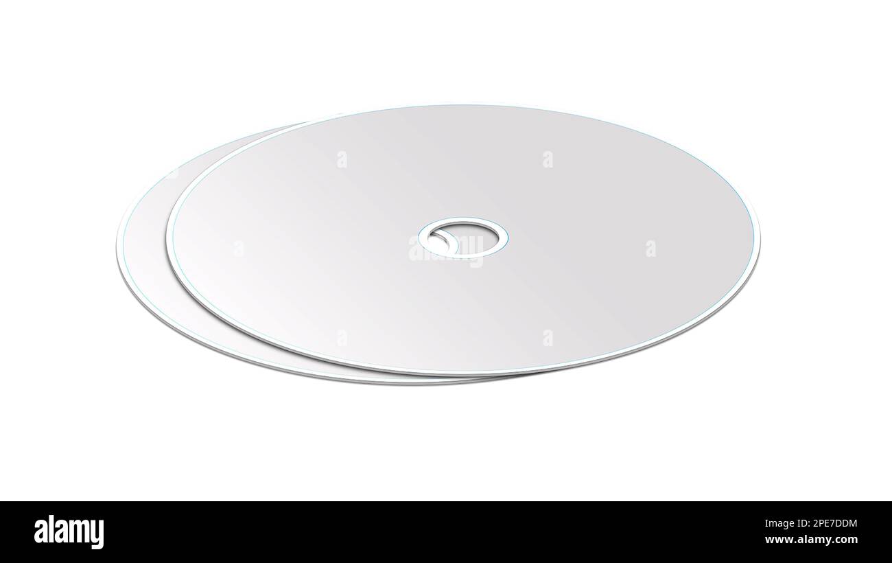 CD or DVD blank template white for presentation layouts and design. 3D ...