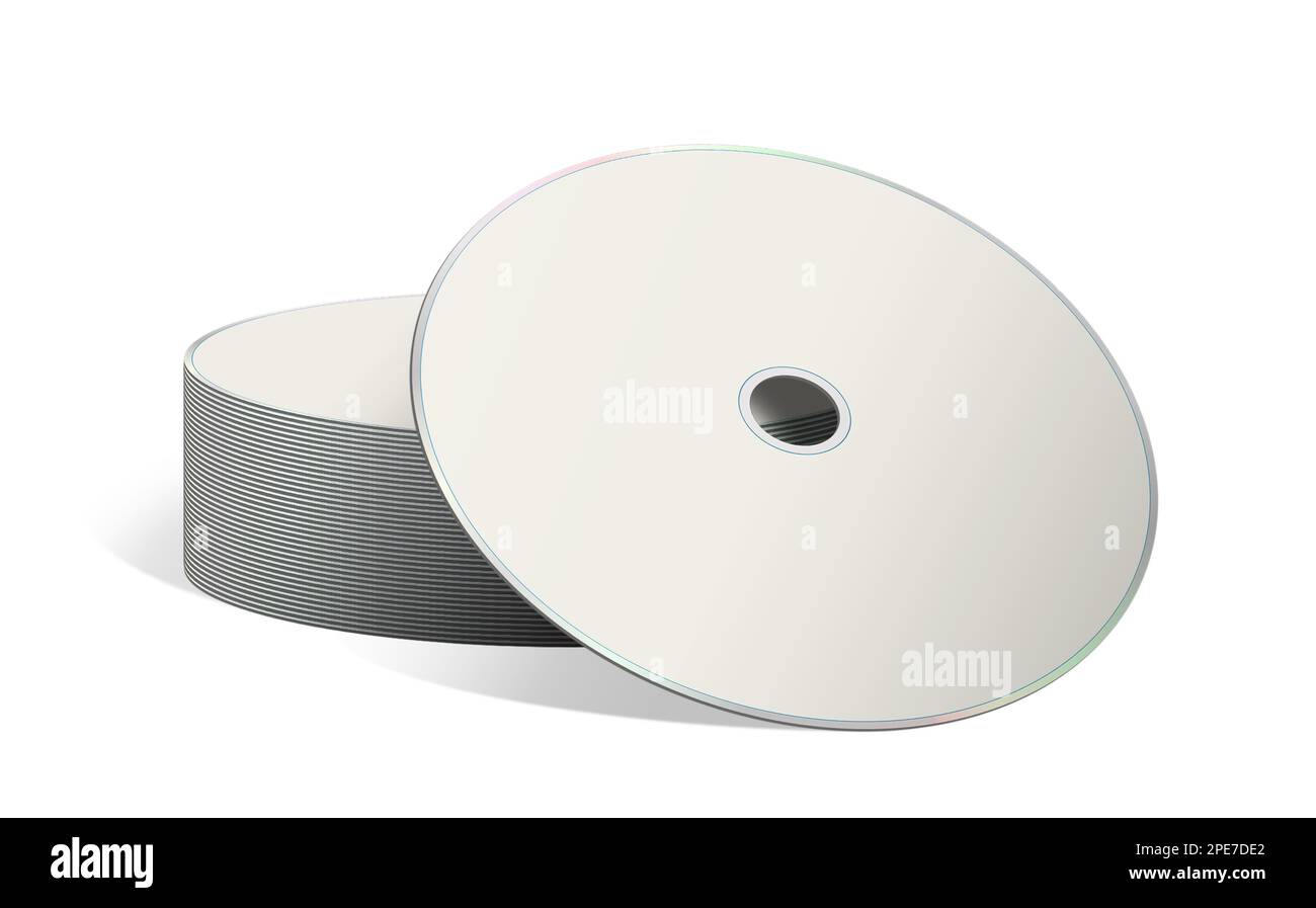 CD or DVD blank template white for presentation layouts and design. 3D ...