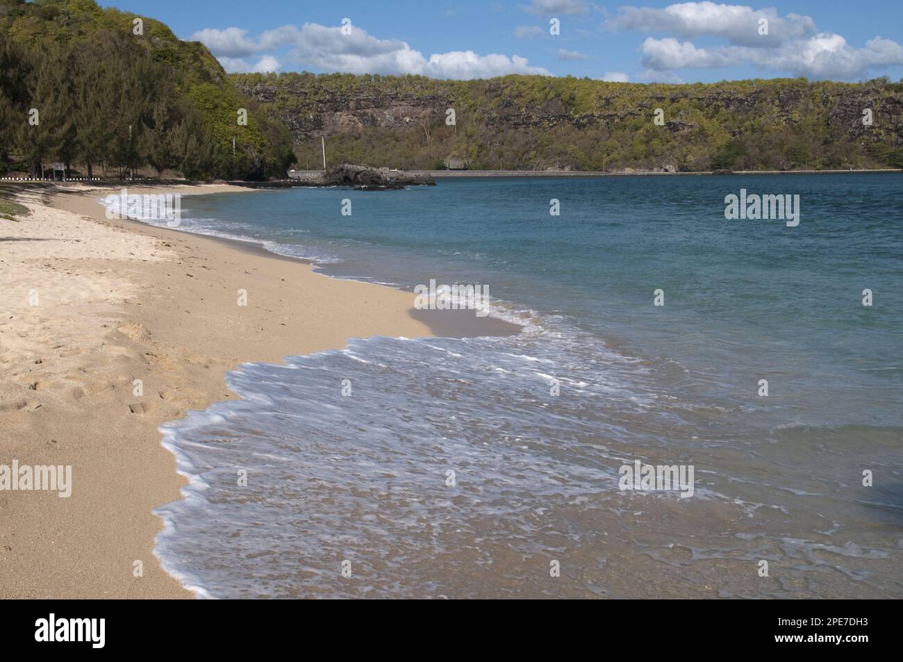Sandy beaches, View of sandy beach, Southwest Mauritius Stock Photo - Alamy