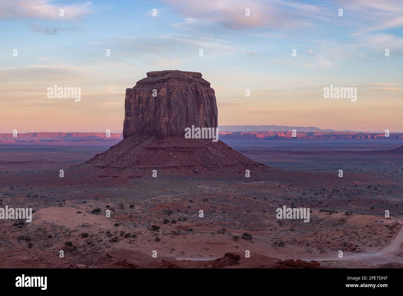 A picture of the Merrick Butte rock formation of Monument Valley, at ...