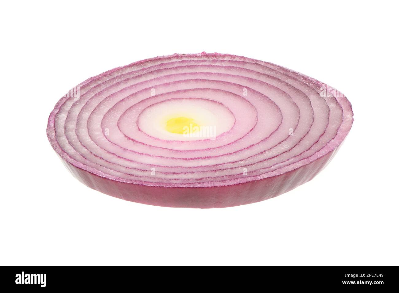 Red onion sliced into rings isolated on white background. High ...