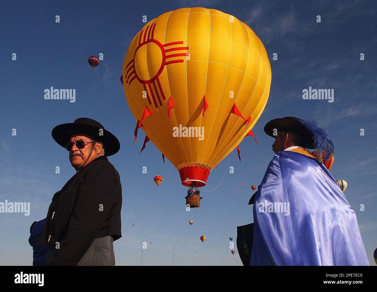 Al Saiz, left, and Stuart Eddy, dressed in the costumes of the Spanish ...