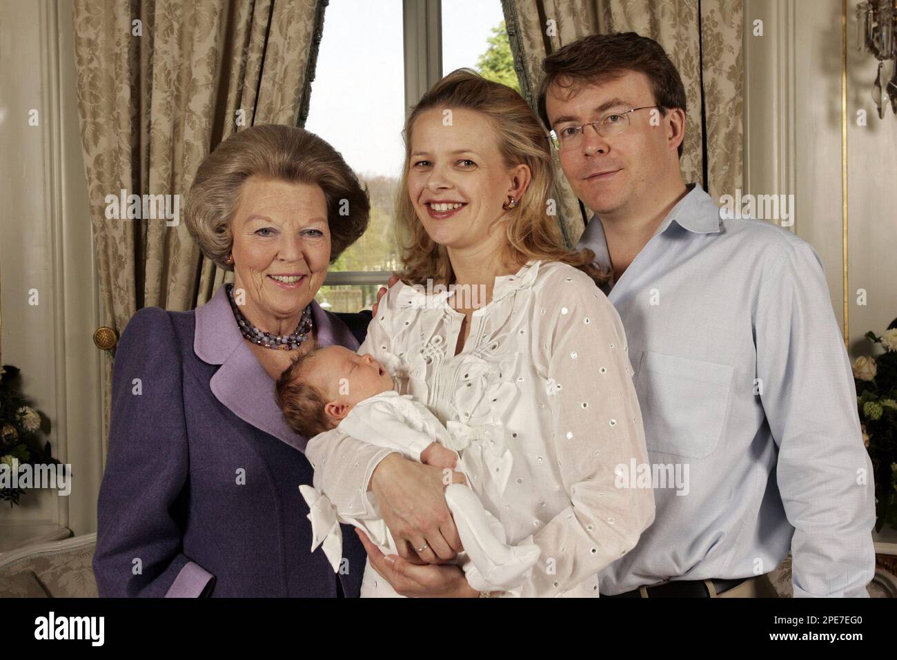 From left: Dutch Queen Beatrix, Princess Mabel and Prince Friso pose ...