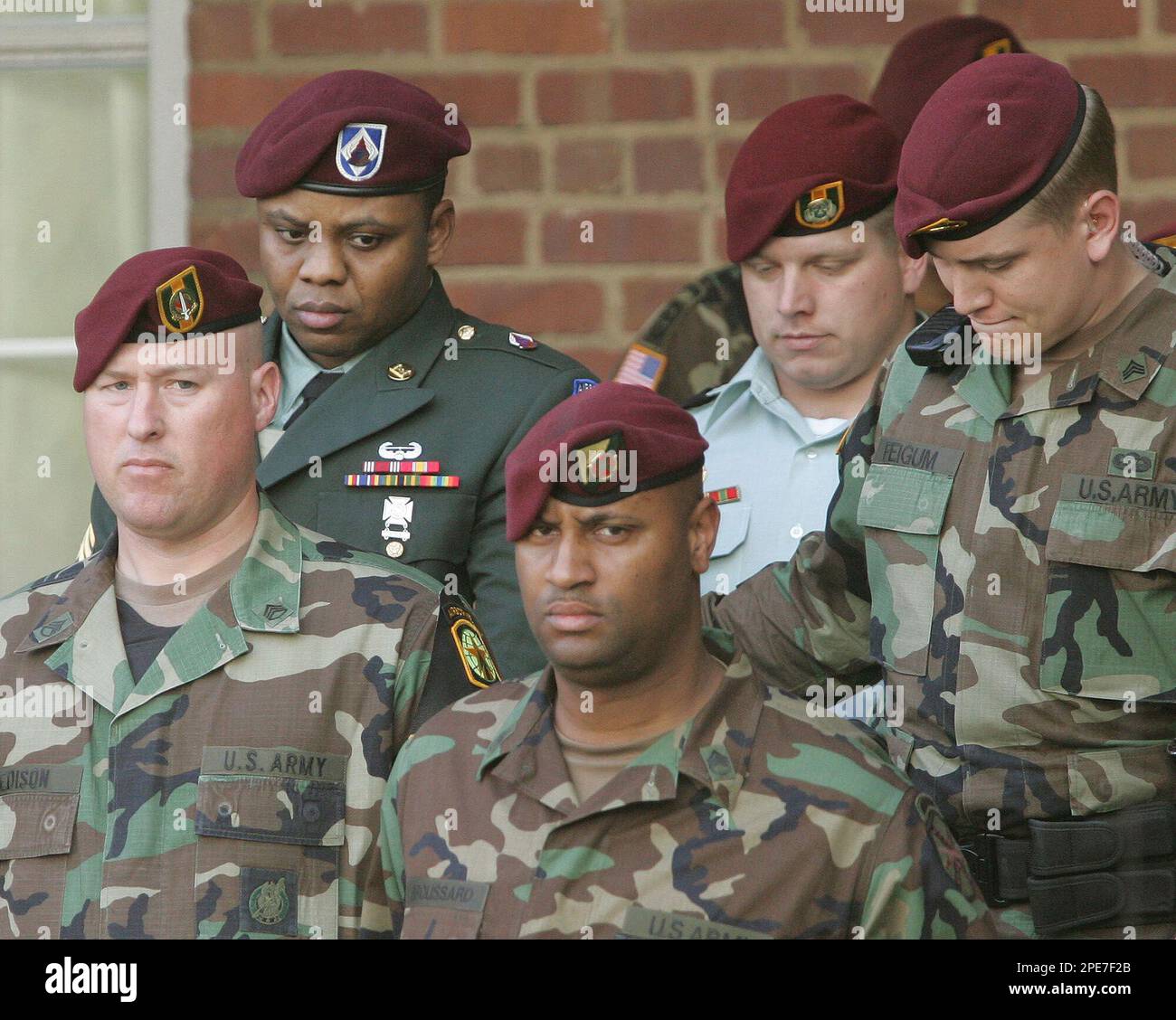 Sgt. Hasan Akbar, upper left, is led from the Staff Judge Advocate ...