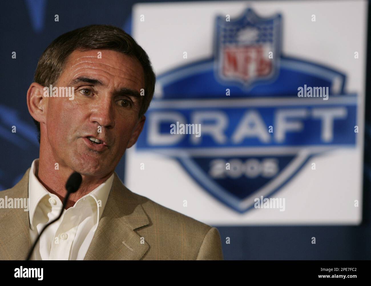 Denver Broncos head coach Mike Shanahan talks about the 2005 NFL draft ...