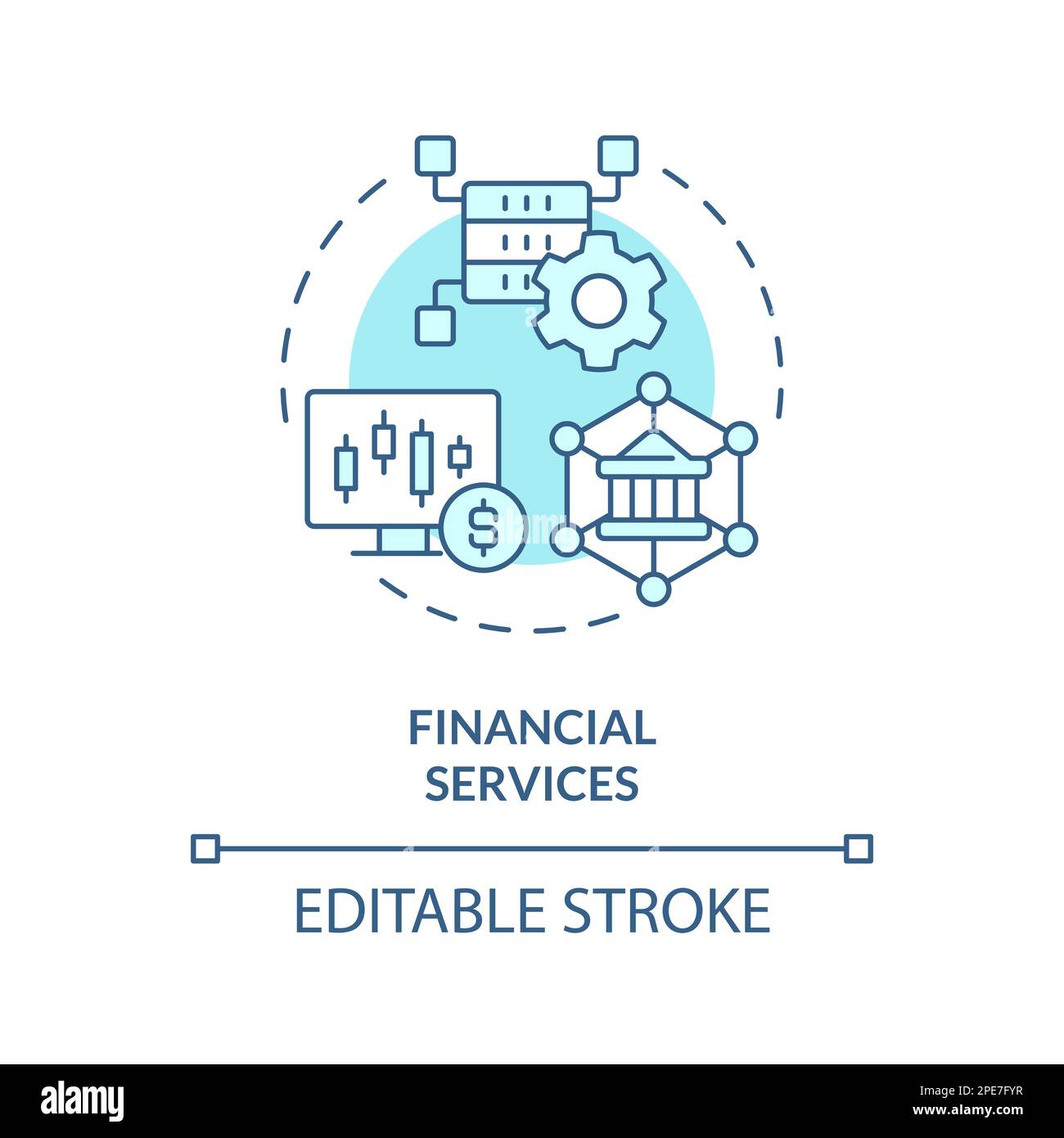 Financial services turquoise concept icon Stock Vector Image & Art - Alamy