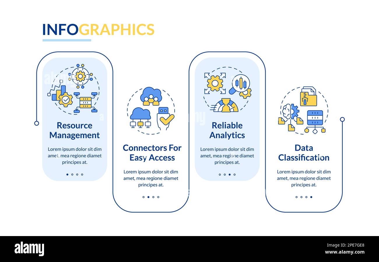 Data lake architecture blue rectangle infographic template Stock Vector ...