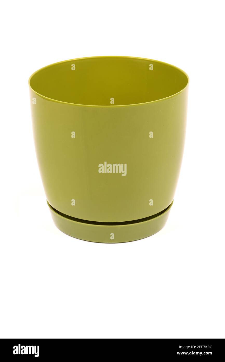 Empty flower pot isolated on white. High resolution photo. Full depth ...