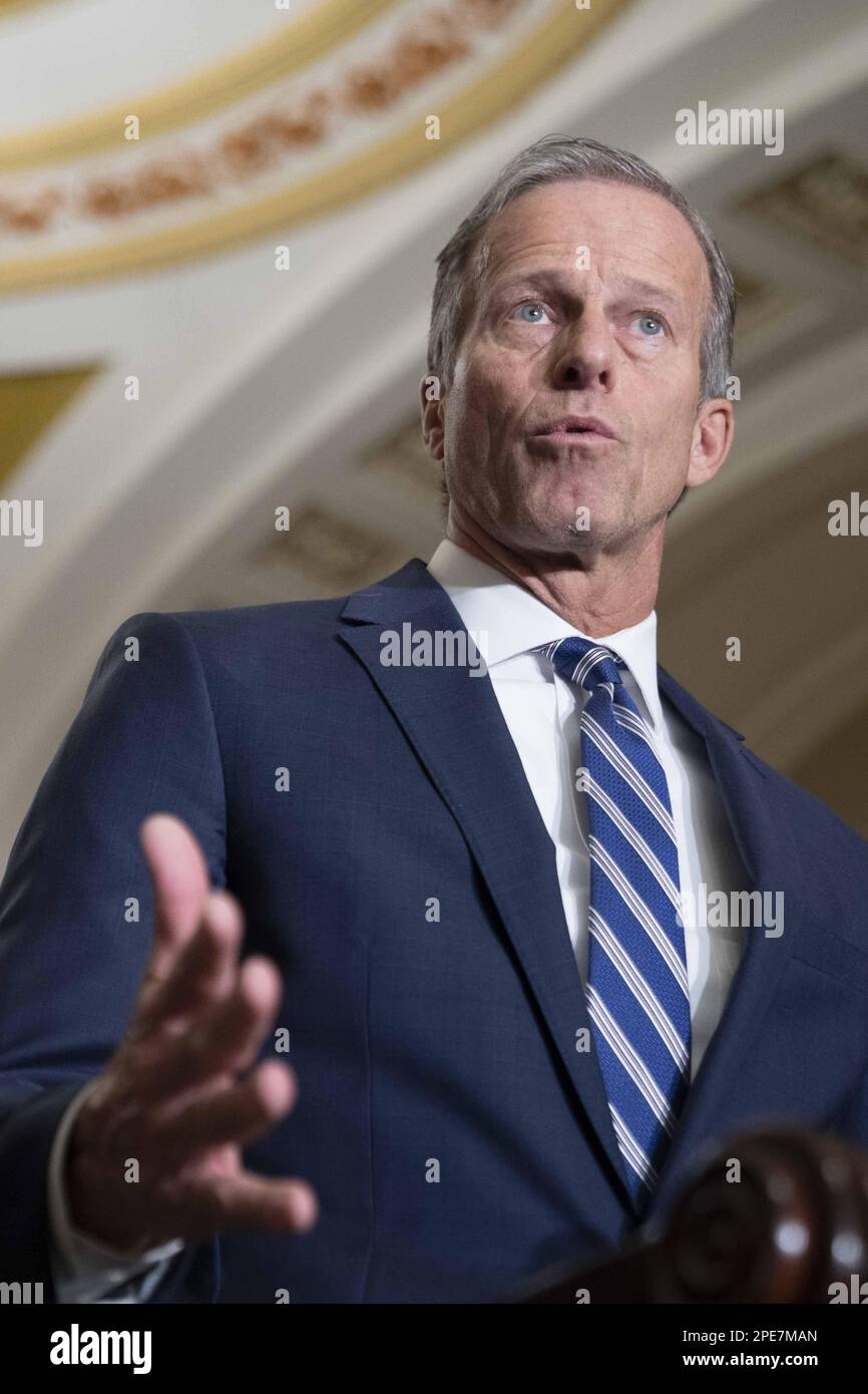 Washington, United States. 15th Mar, 2023. Senate Minority Whip John ...