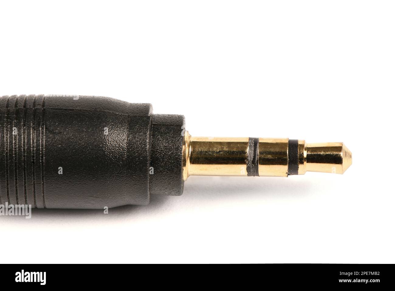 Audio jack, headphone jack, isolated on a white background. Extreme ...