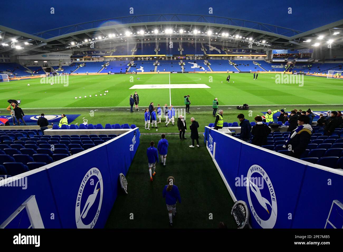 Brighton, UK. 15th Mar, 2023. The Amex Stadium set for the Premier ...