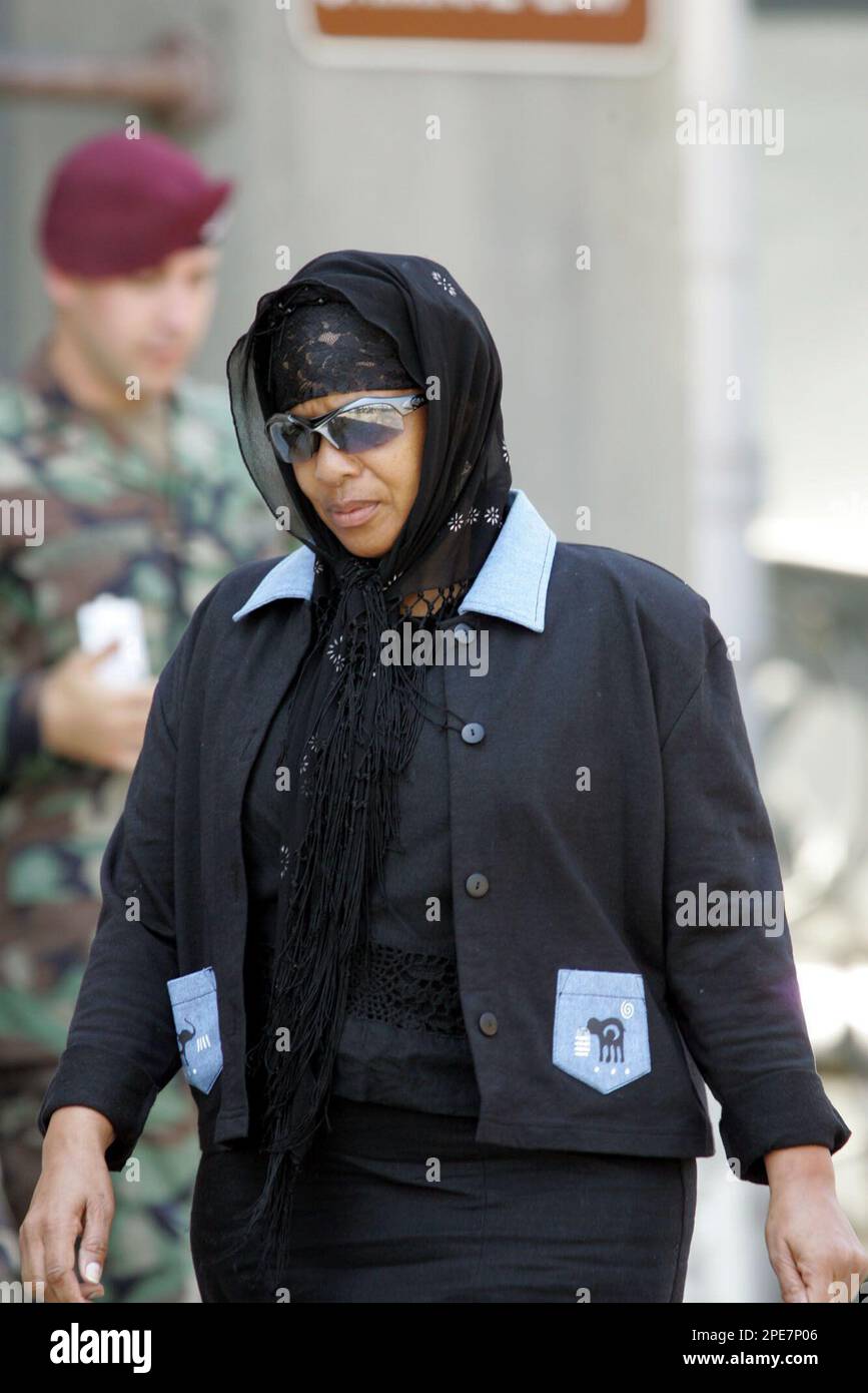 Quran Bilal, mother of Sgt. Hasan Akbar, leaves the Staff Judge ...