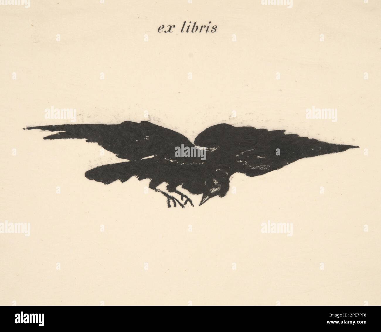 The Raven (Le corbeau): Flying Raven (ex libris) 1875 by Edouard Manet ...